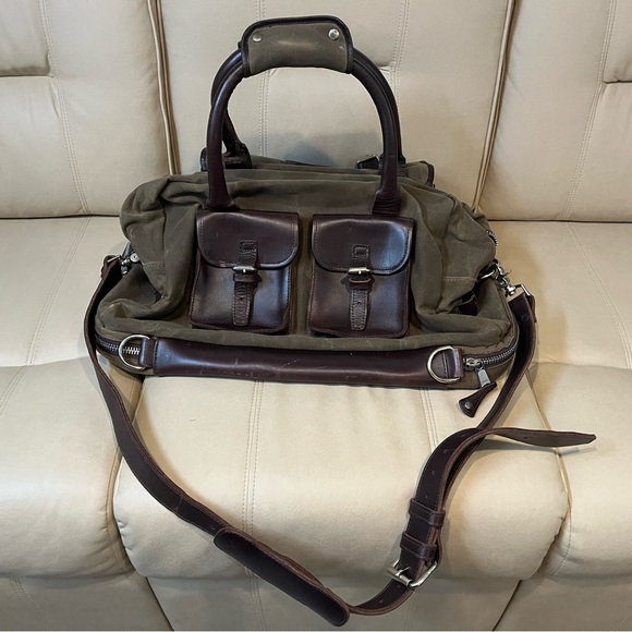 buffalo jackson | Bags | Buffalo Jackson Waxed Canvas Leather Weekend ...